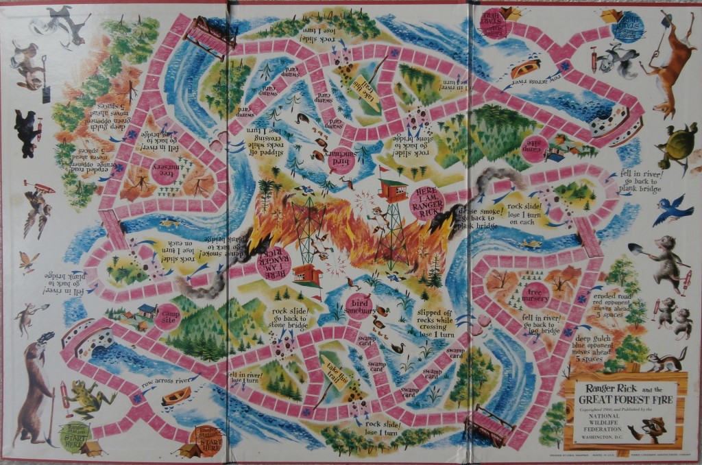 Rare 1960 Ranger Rick and the Great Forest Fire Vintage Board Game ...